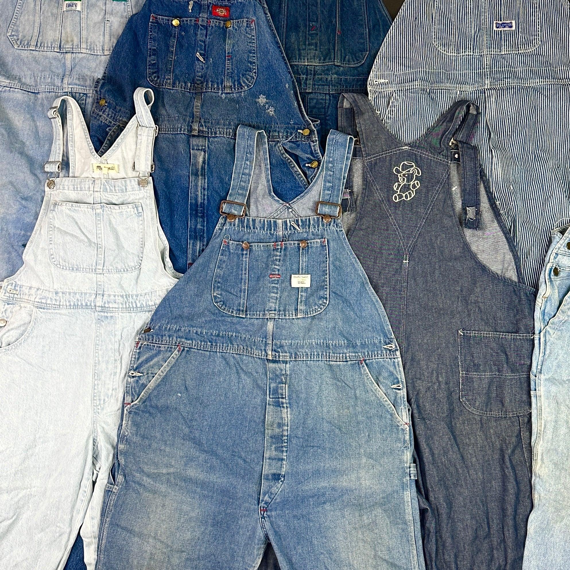 10 x VINTAGE LONG DUNGAREES WHOLESALE GRADE A
